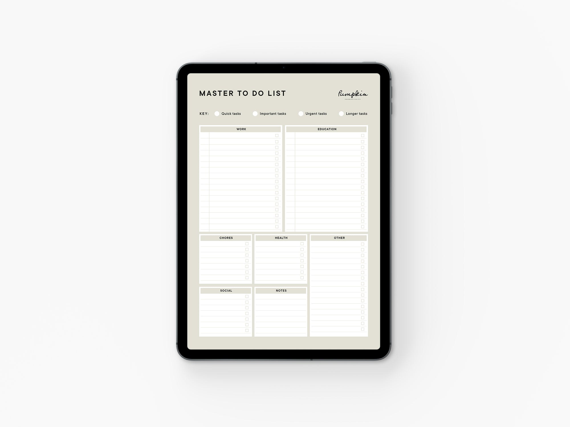 Master Task List Pdf Master To Do List Template | Notion Marketplace